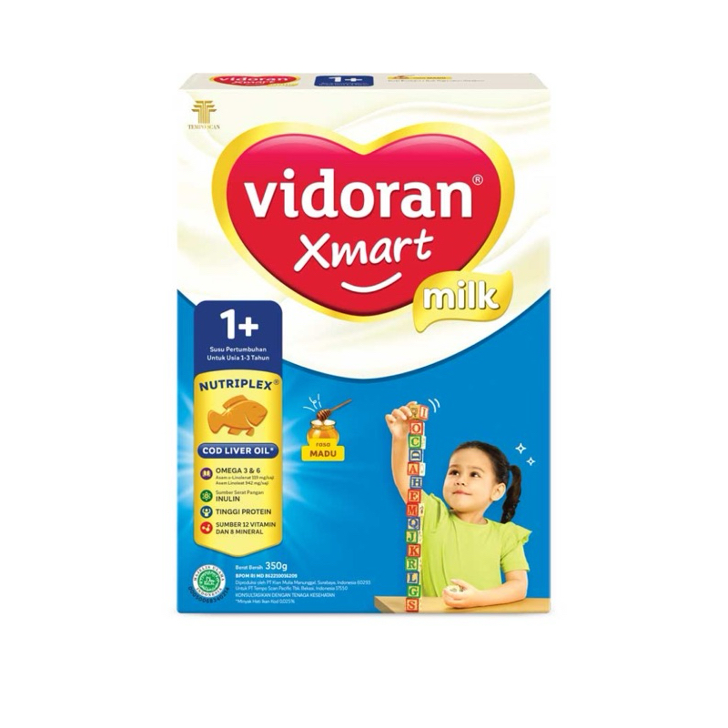 Jual Vidoran Xmart 1+ Susu Pertumbuhan Anak madu 350g | Shopee Indonesia