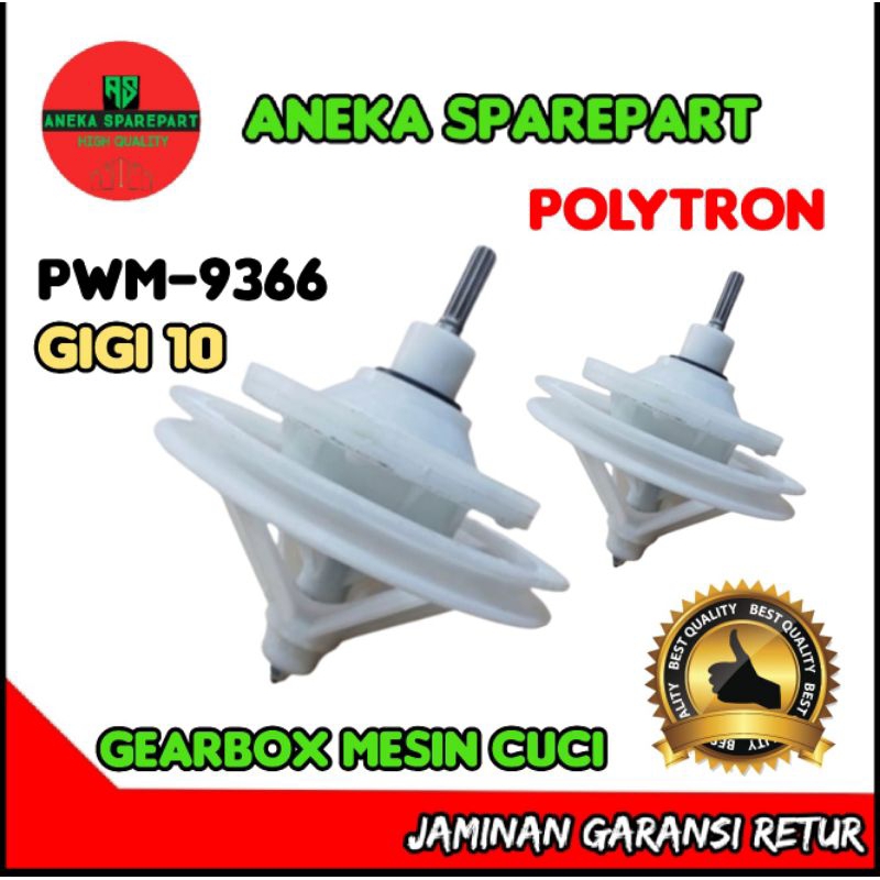 Jual Gear Box mesin Cuci Polytron PWM-9366 GIGI 10 original | Shopee ...