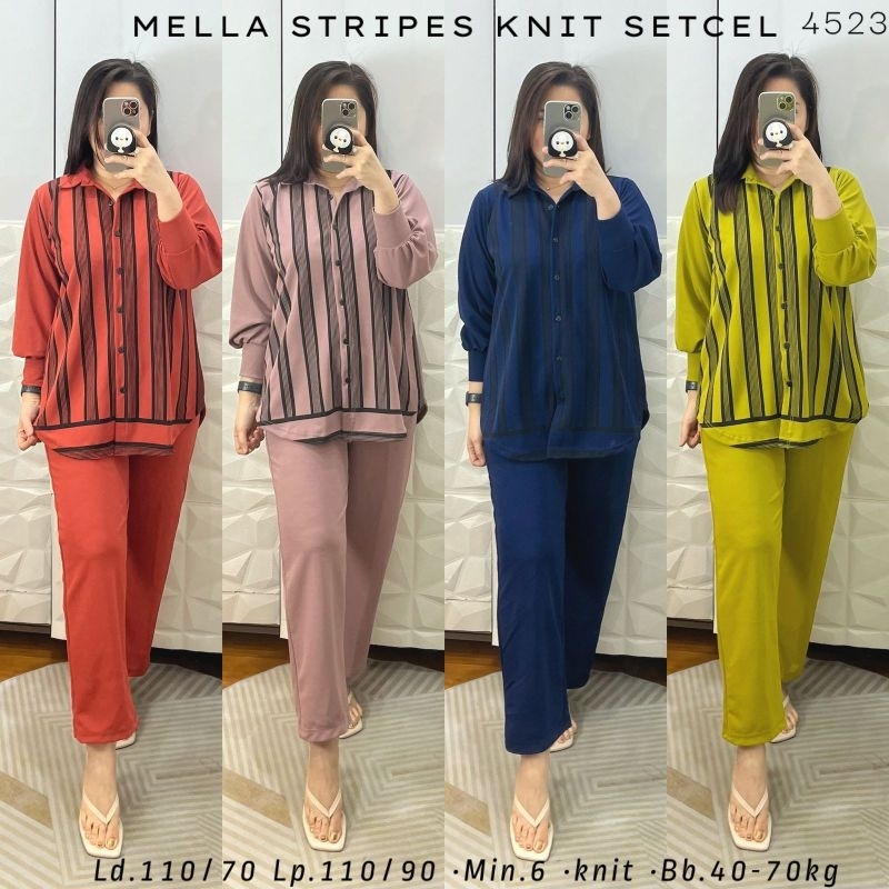Jual MELLA STRIPES KNIT SETCEL Ld.110 (Bb.40-70kg) | Shopee Indonesia