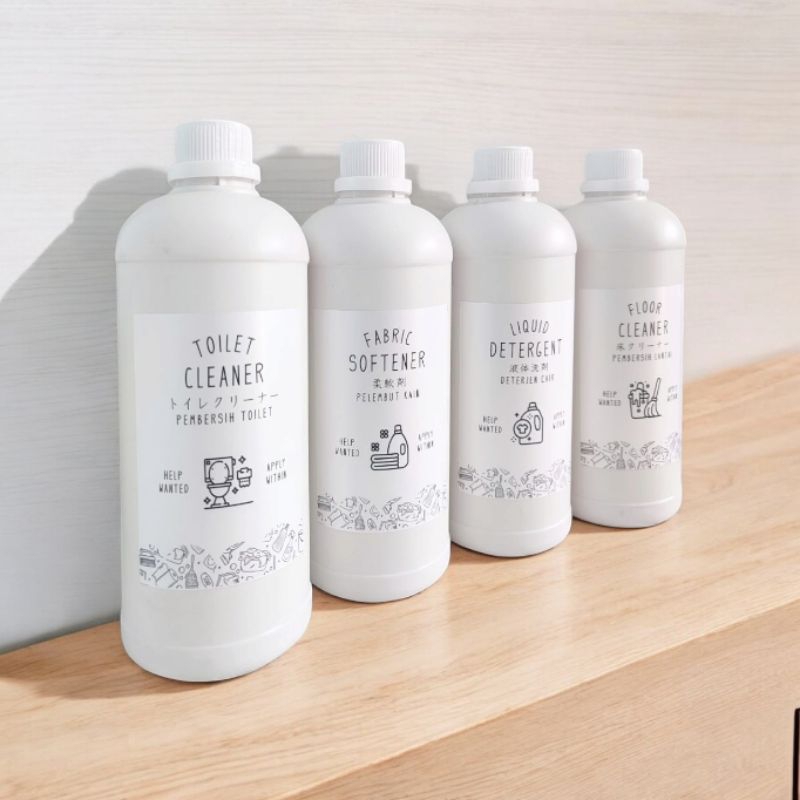 Jual Cleaning tools bottle laundry 1000ml 1 Liter botol isi ulang ...