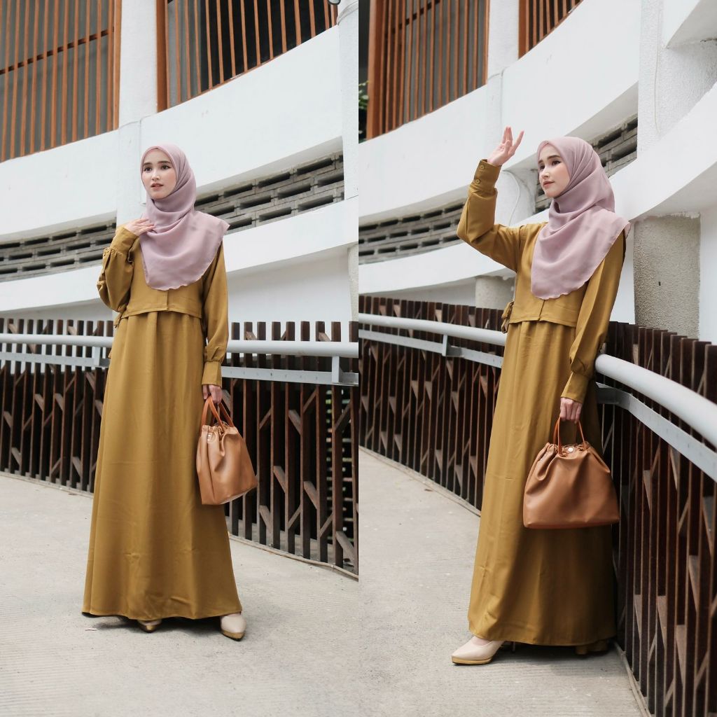 Jual TIFFANY DRESS by SABRINA - GAMIS POLOS VEST ROMPI BAHAN SHAKILA ...