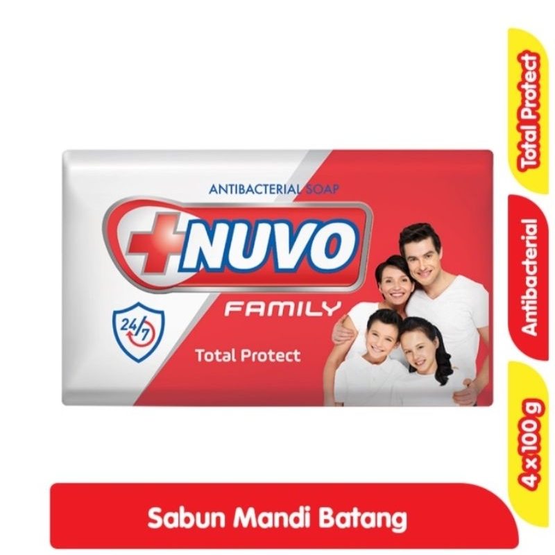Jual NUVO Family Total Protect Sabun Mandi Batang Antibacterial 4 x 100 g | Shopee Indonesia