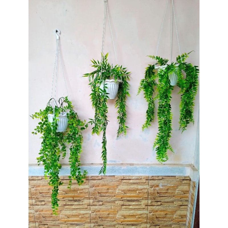 Jual BUNGA GANTUNG BUNGA JUNTAI ARTIFICIAL SATU SET ISI 3 (SUDAH DENGAN ...