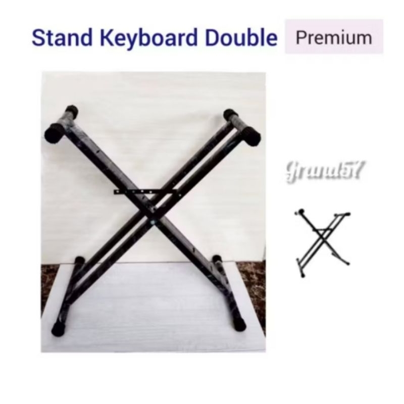 Jual Stand keyboard double x silang stand organ premium | Shopee Indonesia
