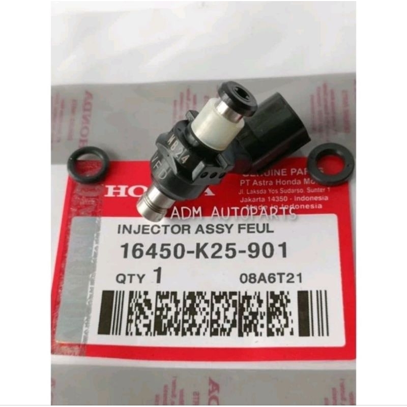 Jual Injektor K25 Original ( 6 Lubang ) + Seal,Beat, Beat pop,Scoopy ...