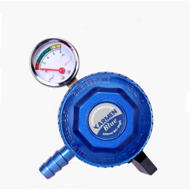 Jual Regulator Tekanan Rendah/Regulator Karmen Blue+Meteran | Shopee ...