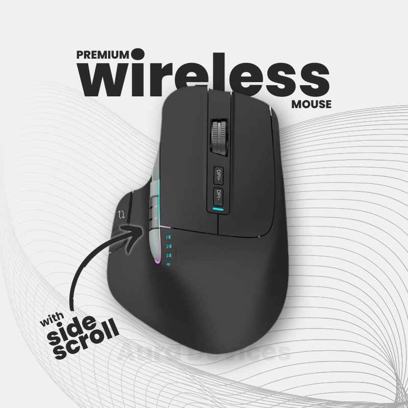 Jual Wireless Mouse with Side Scroll Dual Connection Sensor PAW 3212 ...