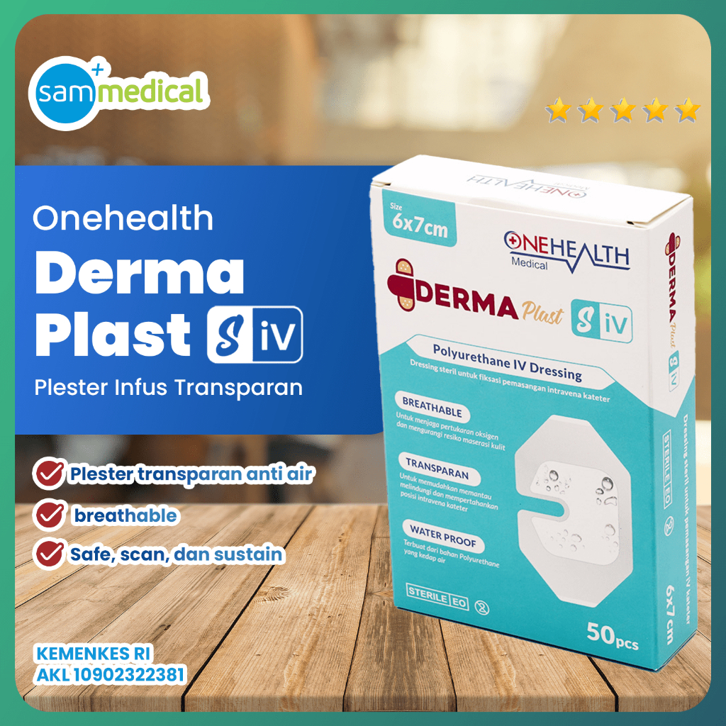 Jual Onehealth Dermaplast S IV 6x7cm / Plester Infus Transparan Steril ...