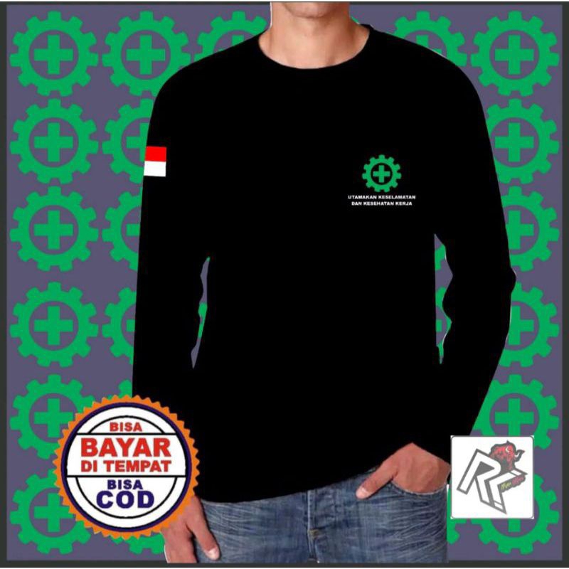 Jual KAOS LENGAN PANJANG K3 SAFETY FIRST UTAMAKAN KESELAMATAN KERJA ...