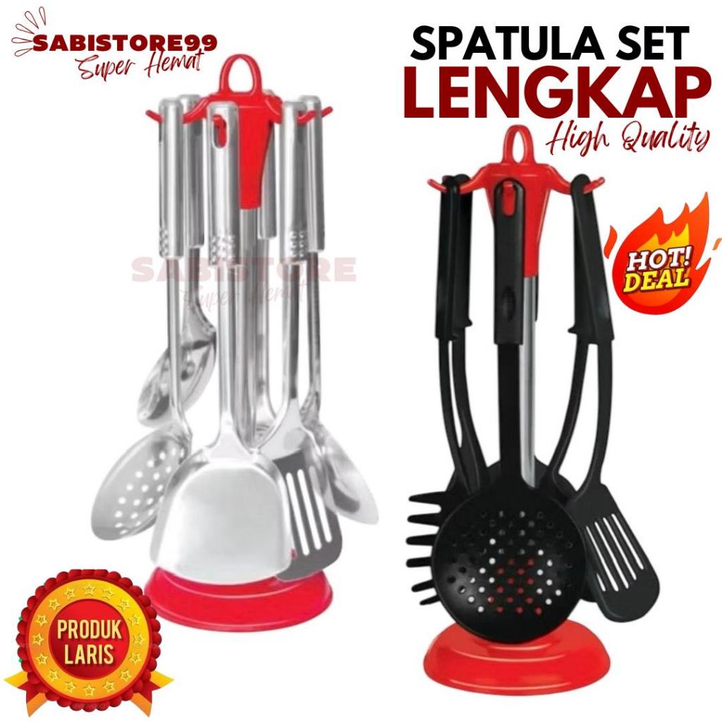 Jual SPATULA SET - Paket Lengkap Set Spatula isi 7 jenis / sodet set ...