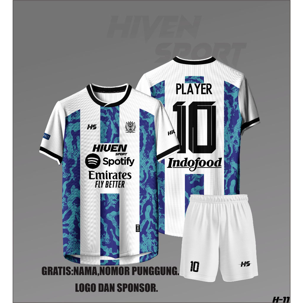 Jual JERSEY FUTSAL PRINTING JERSEY BOLA CUSTOM NAMA,NOMOR PUNGGUNG,DAN ...