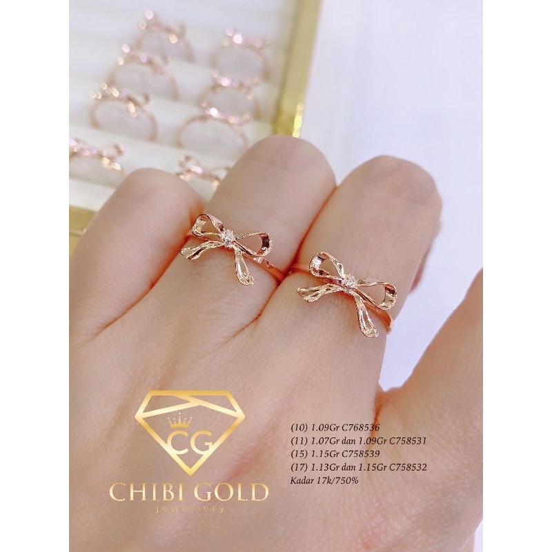 Jual CHIBI GOLD JAWELLERY- Cincin pita new 750 kadar 17K - chibi gold ...