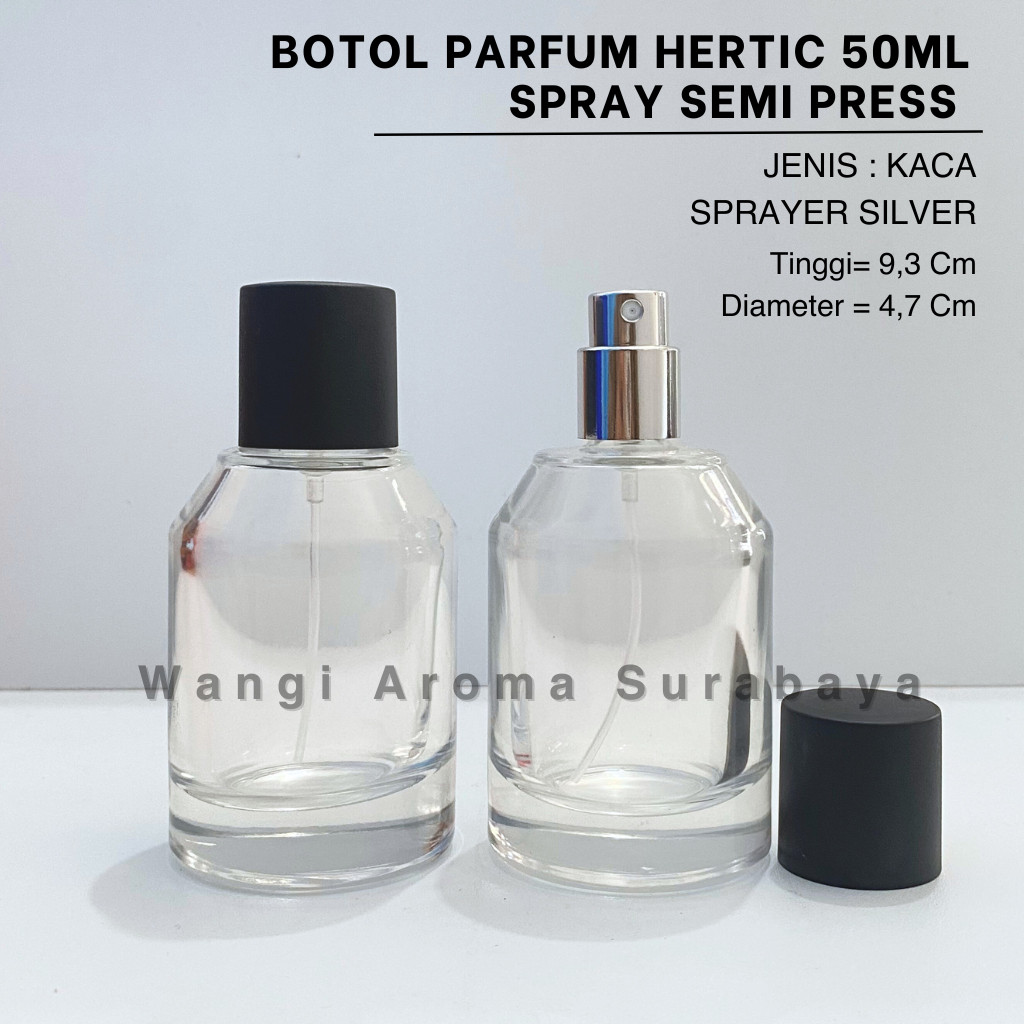 Jual Botol Parfum Hertic Semi Press 30ML 50ML - Botol Parfum Kaca ...