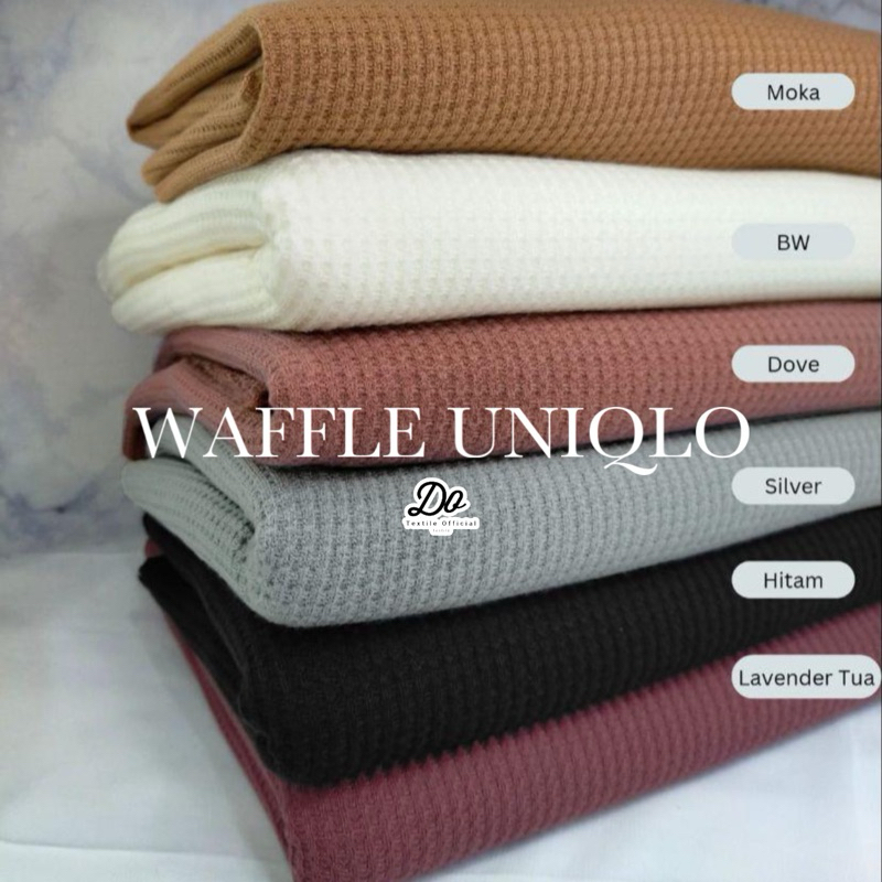 Jual KAIN BAHAN WAFFLE UNIQLO KNIT BAHAN BAJU KEMEJA POLOS UNISEX ...