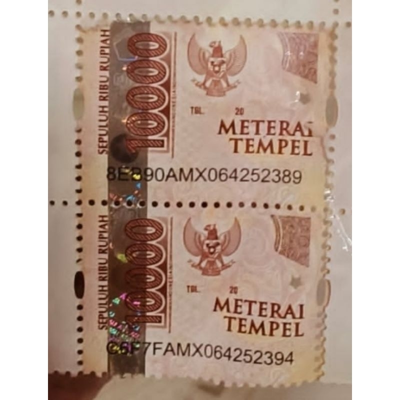 Jual Materai tempel 10000 asli original | Shopee Indonesia