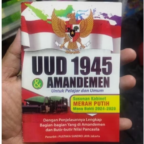 Jual Buku UUD 45 Dan Amandemen Kabinet Merah Putih Ukuran Saku | Shopee ...