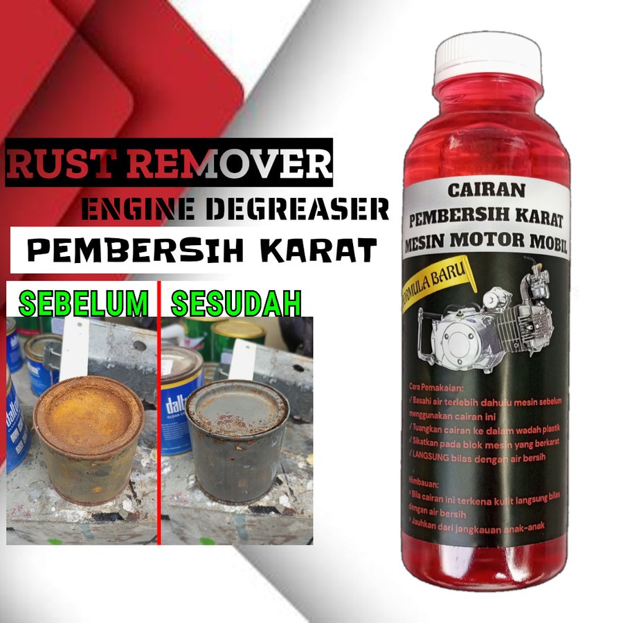 Jual RUST REMOVER / ENGINE DEGREASER Penghilang KARAT Pada Logam Besi Baja Alumunium Chrome ...