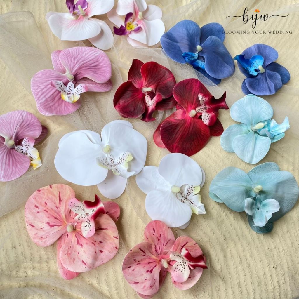 Jual 2pcs Artificial Flowers Bunga anggrek bunga orchid Bunga Properti ...
