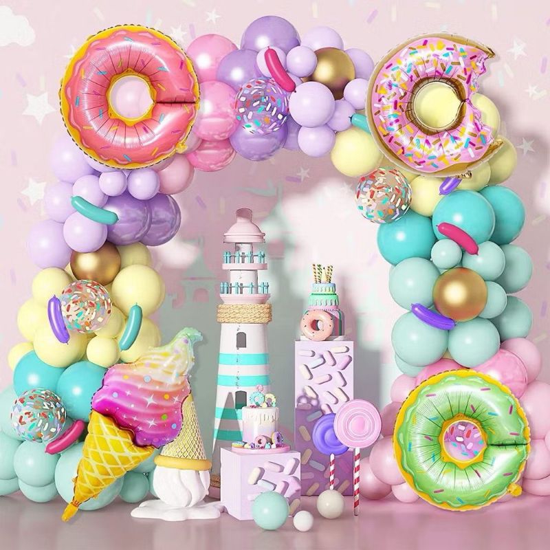 Jual 139Pcs Kit Lengkungan Balon Donat Pastel Balon Garland, Donat ...