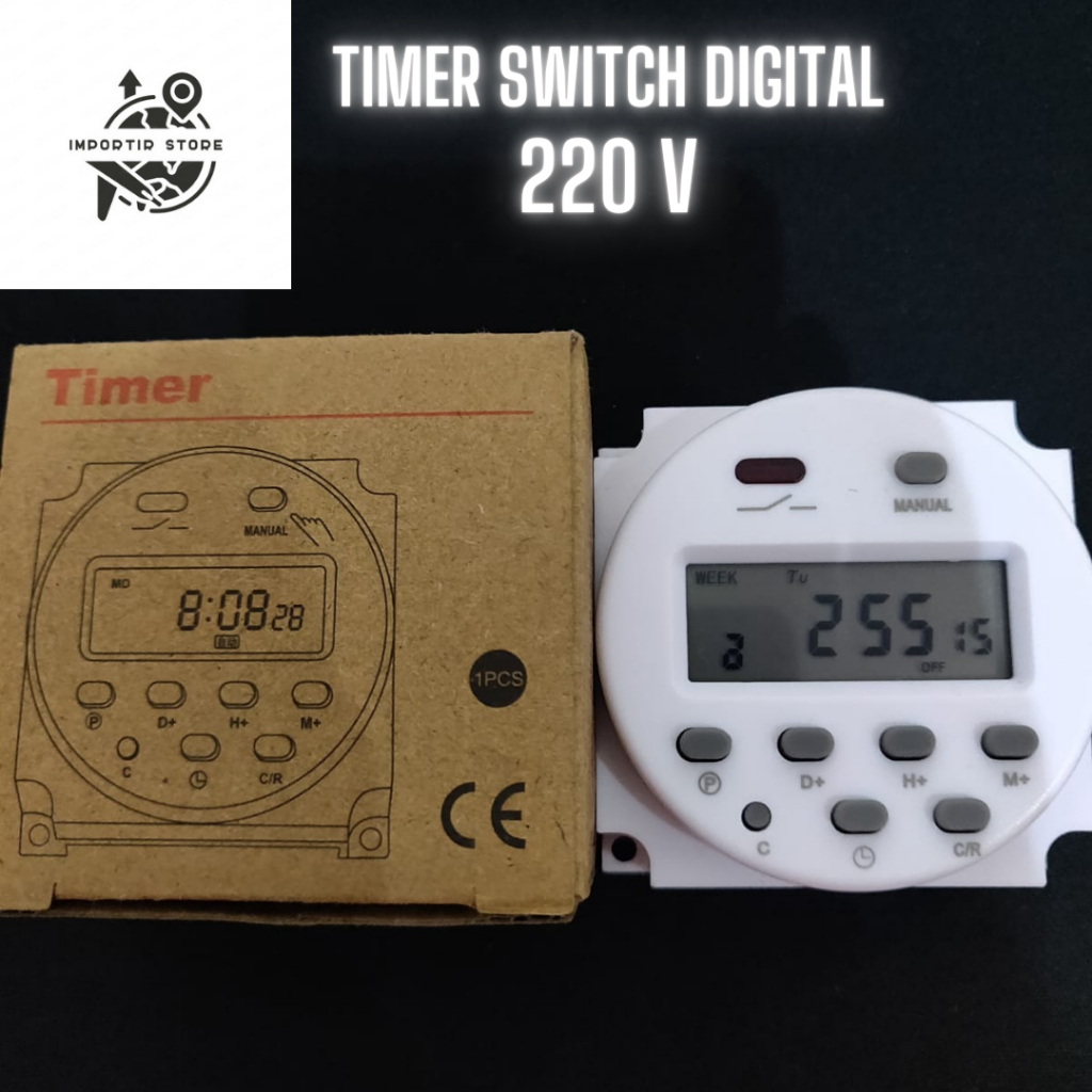 Jual Timer Switch Digital Time Delay Relay 220V CN101A Untuk Lampu Digital Timer Programmable On ...
