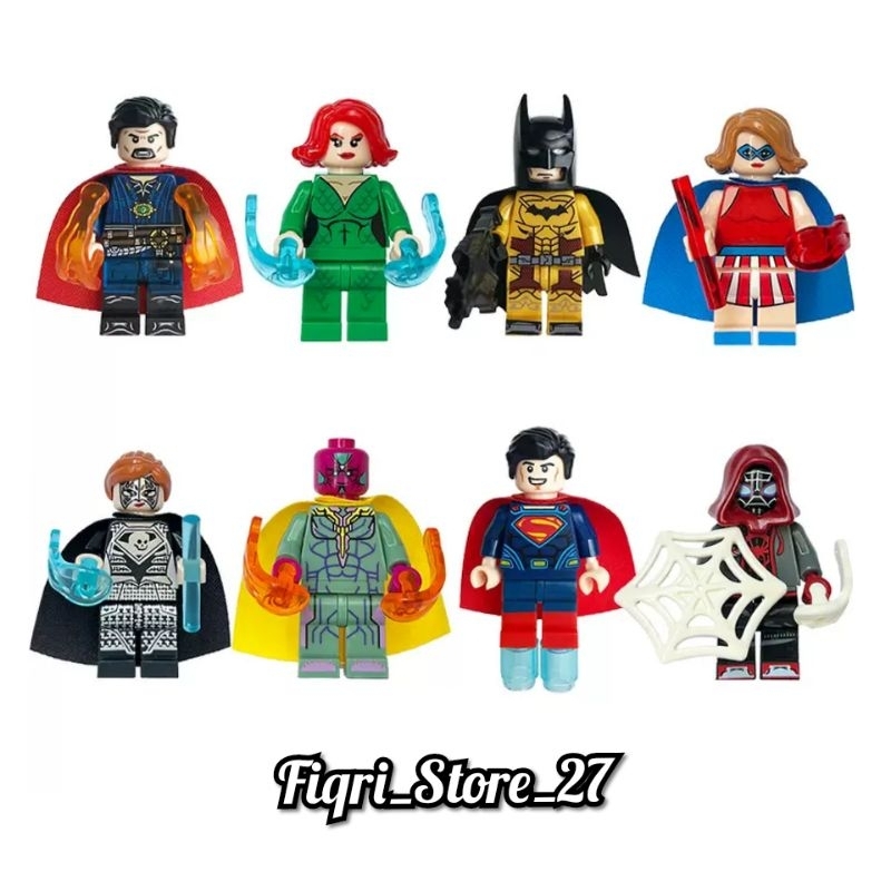 Jual 8 Mini Figure Superhero Marvel Dc Comic Brick Mainan Balok Rakit ...