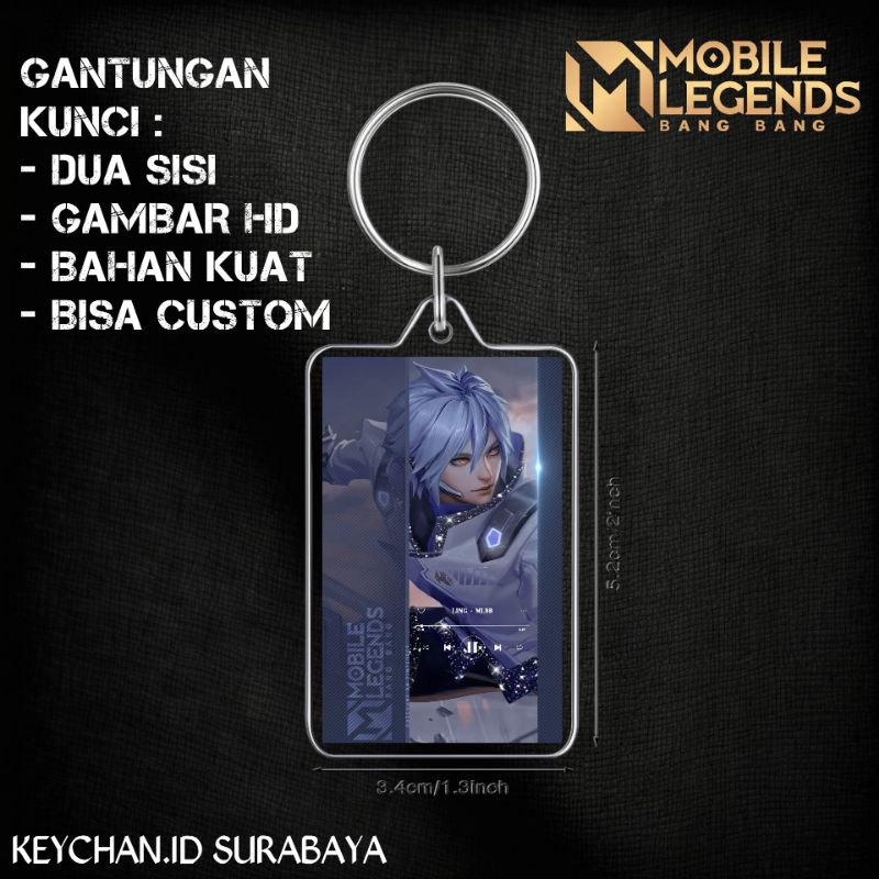 Jual gantungan kunci akrilik dua sisi mobile legends ling | Shopee ...