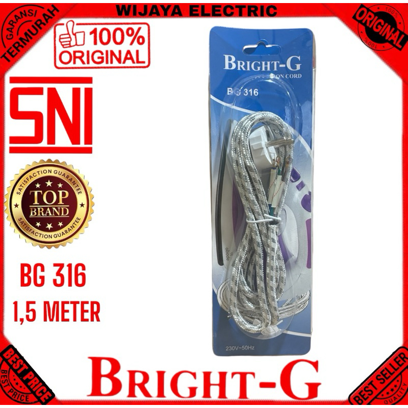 Jual Bright G kabel Setrika universal BG 316 1,5 Meter | Shopee Indonesia