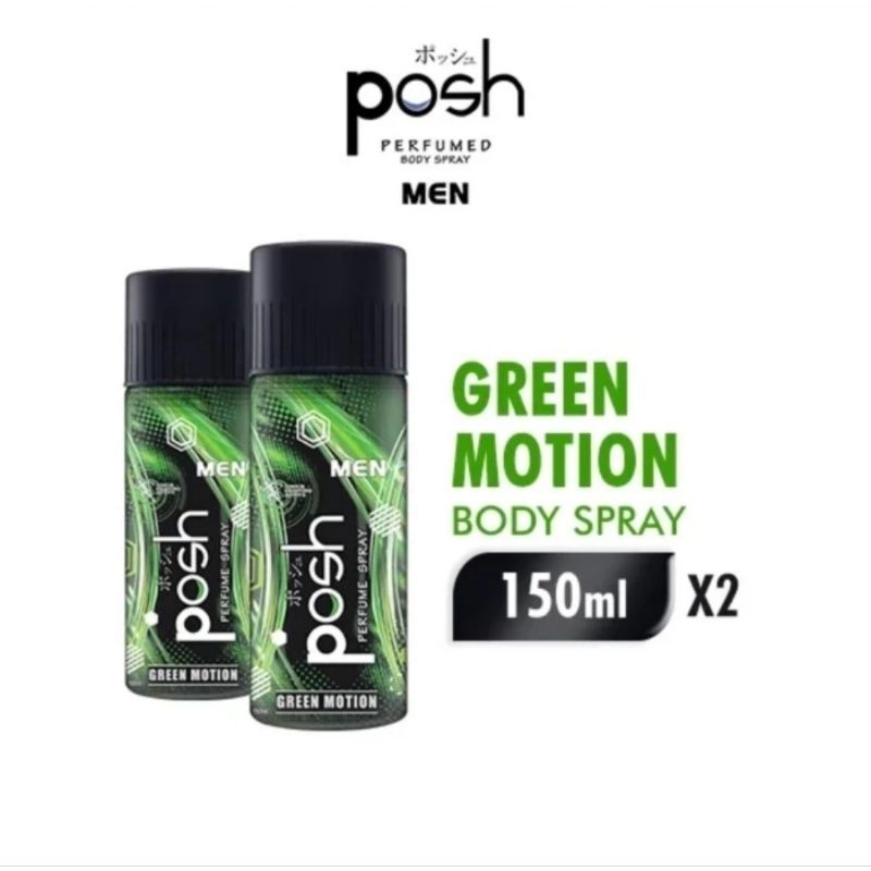 Jual POSH MEN SPRAY GREEN MOTION SPRAY ISI 2 PCS | Shopee Indonesia