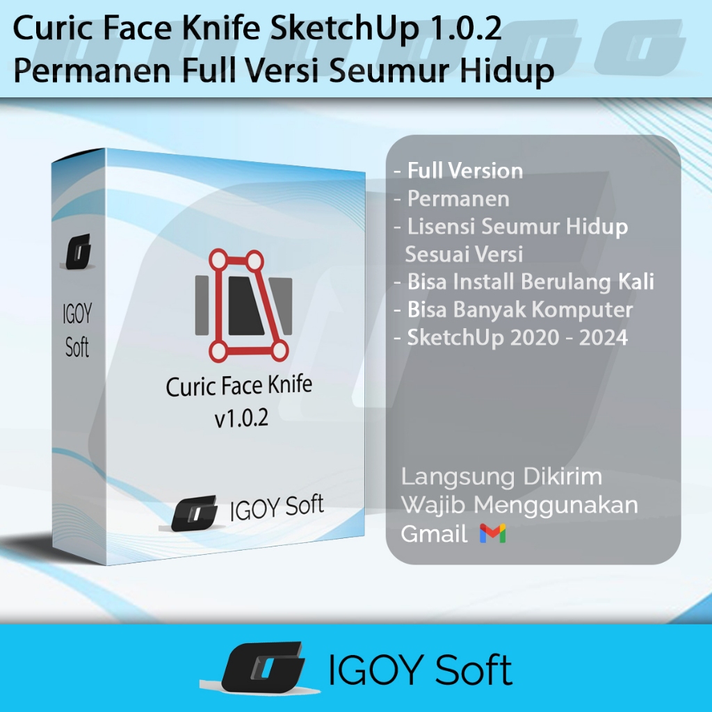 Jual Curic Face Knife Plugin SketchUp Permanen Tanpa Batas | Shopee ...