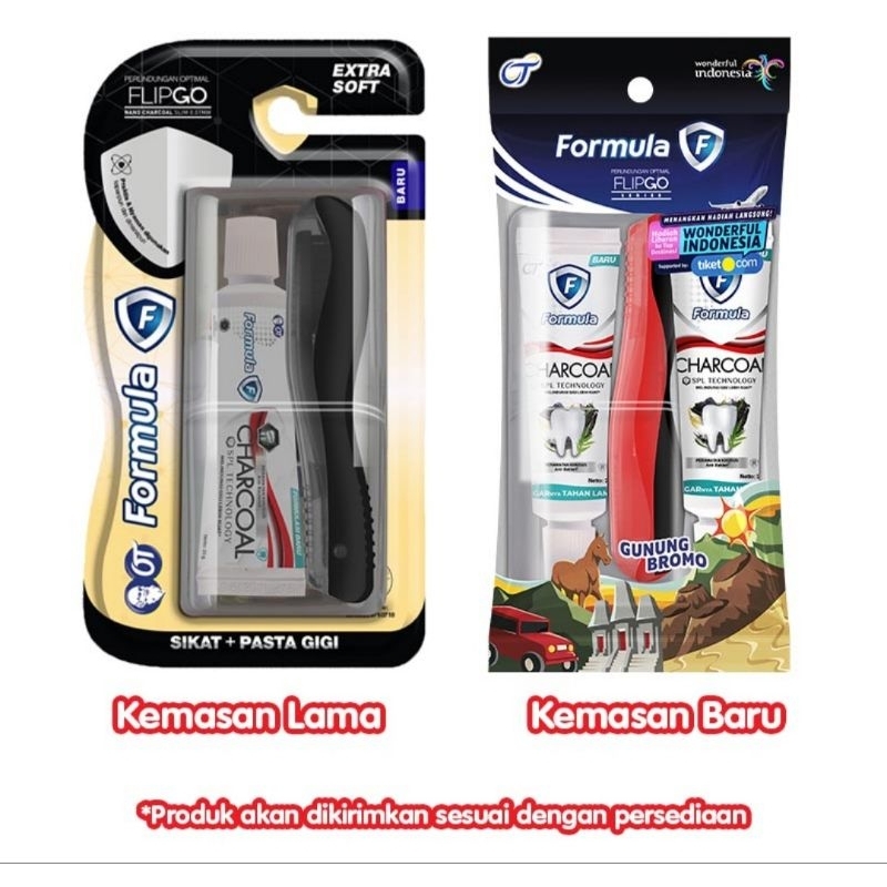 Jual formula flig go sikat+pasta gigi flip go nano charcoal travel pack ...