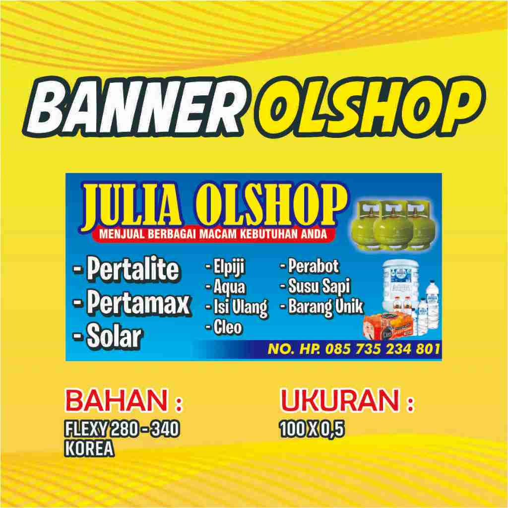 Jual Spanduk Banner Olshop/ Banner Jualan Olshop/ Free Desain/ Banner ...