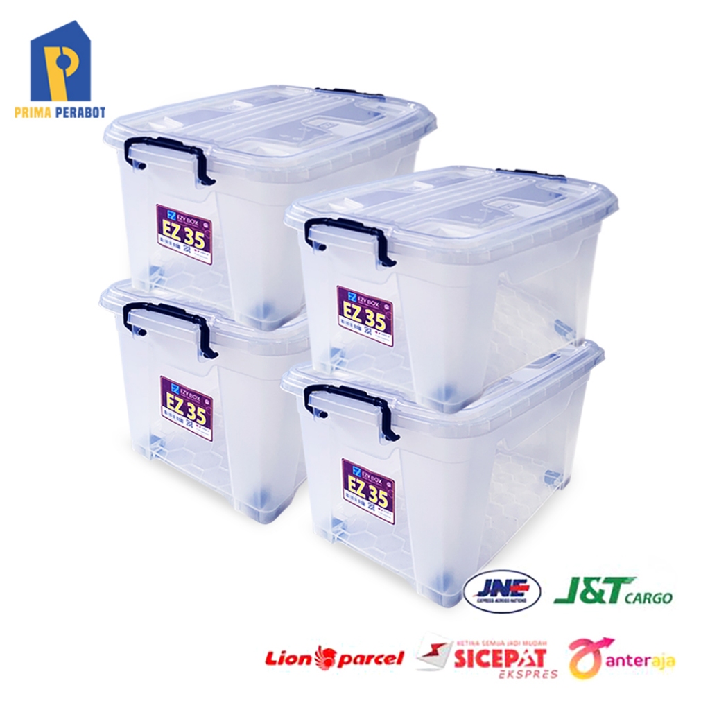 Jual Storage Box 35 Liter Container Boks 4 Pcs EZ-35 Kotak Penyimpanan ...