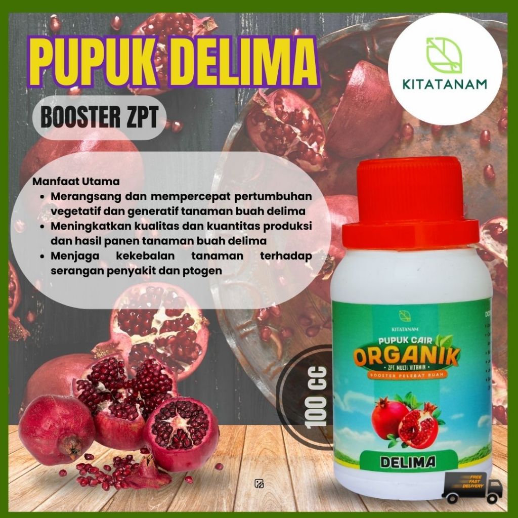 Jual Pupuk Delima terbaik, obat Delima biar buah lebat, Pupuk penyubur daun dan buah, Kitatanam ...
