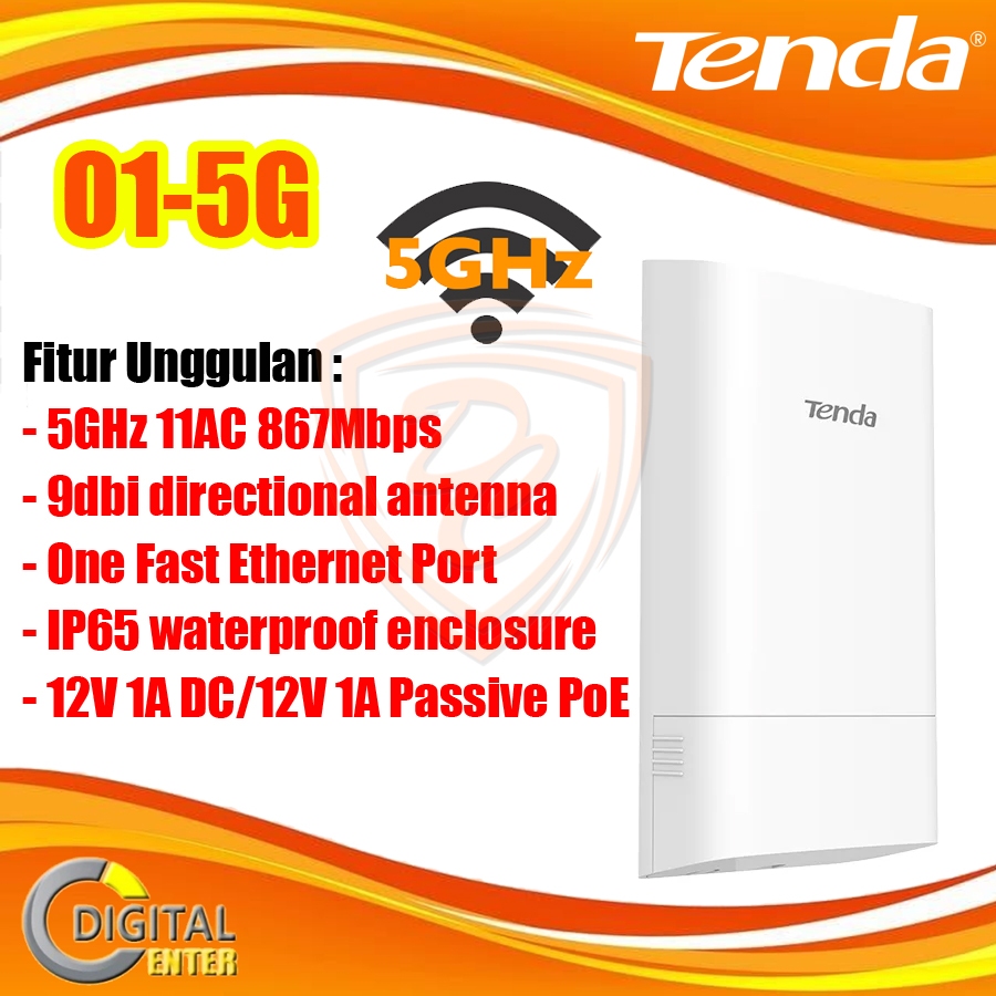 Jual Tenda O1-5G Access Point Outdoor CPE Point to Point P2MP AP O1 1Km 5Ghz 867Mbps | Shopee ...