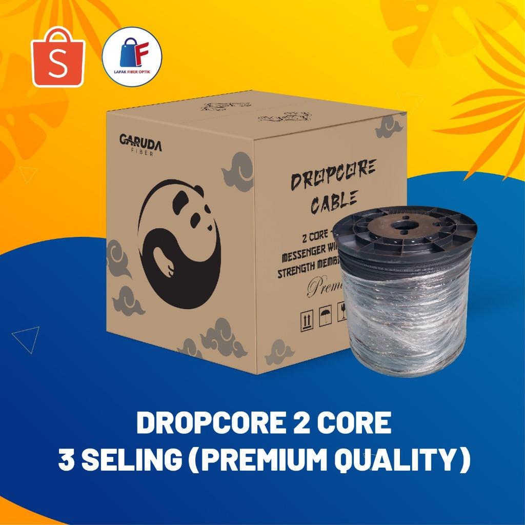 Jual Kabel FO Dropcore 2C 3 Seling 1 Km | Dropcore 2 Core 1000 meter ...