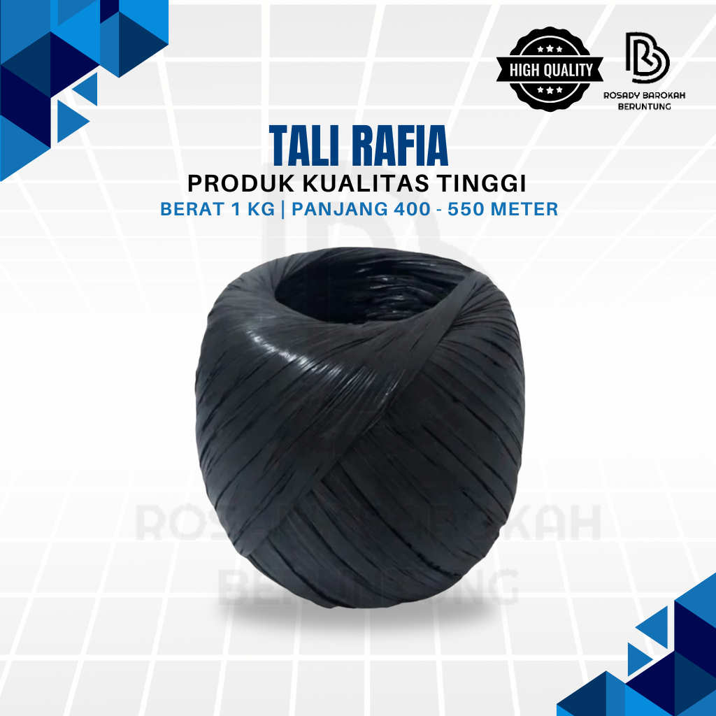 Jual Tari Rafia Tali Plastik Hitam Tali hitam 1 KG Full | Shopee Indonesia