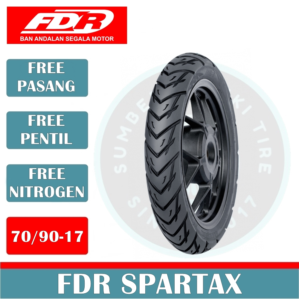 Jual Ban Motor FDR Spartax 70/90-17 Tubeless Ban Motor Bebek Ring 17 ...