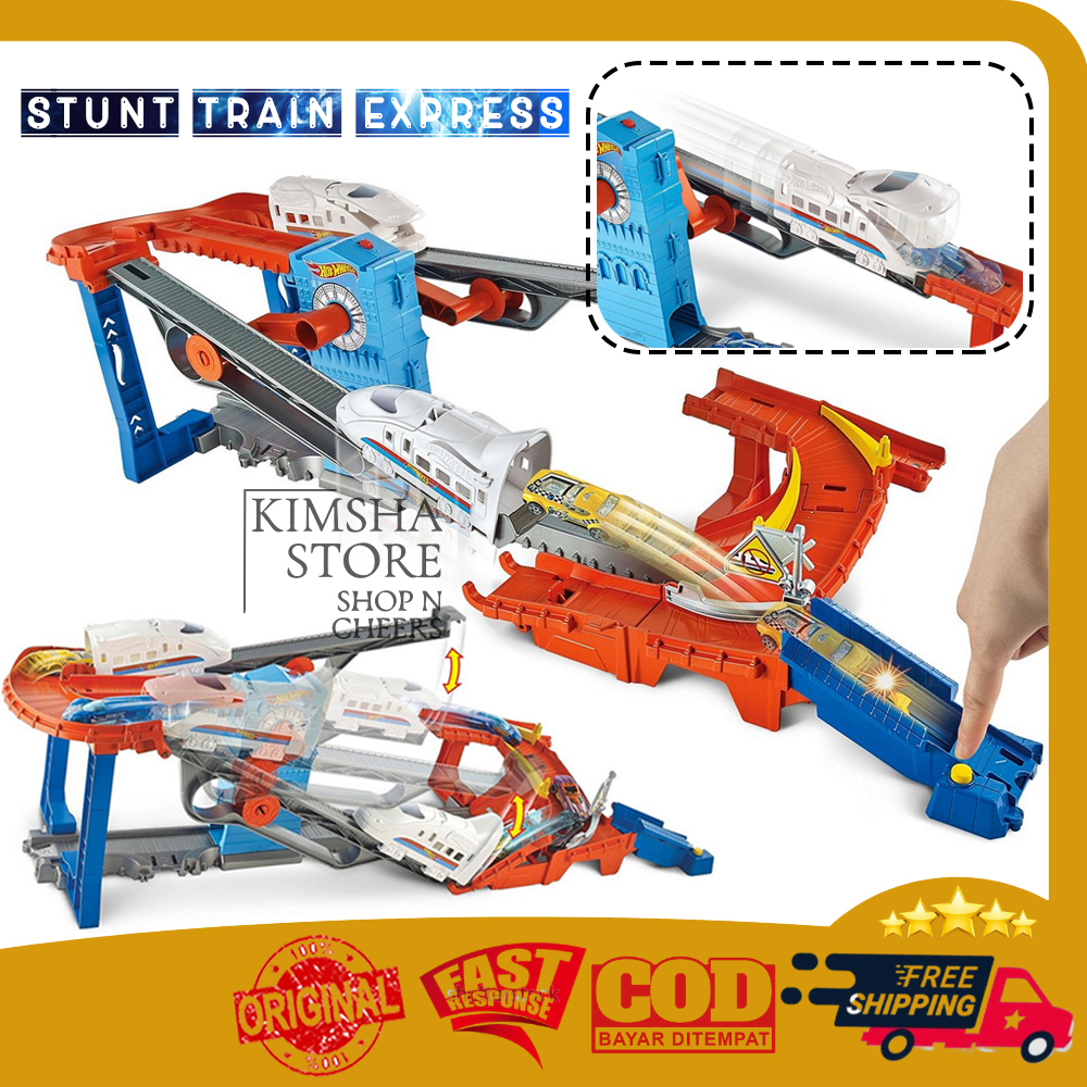 Jual Hot Wheels Stunt Train Express Track City Diecast Mobil Mobilan ...