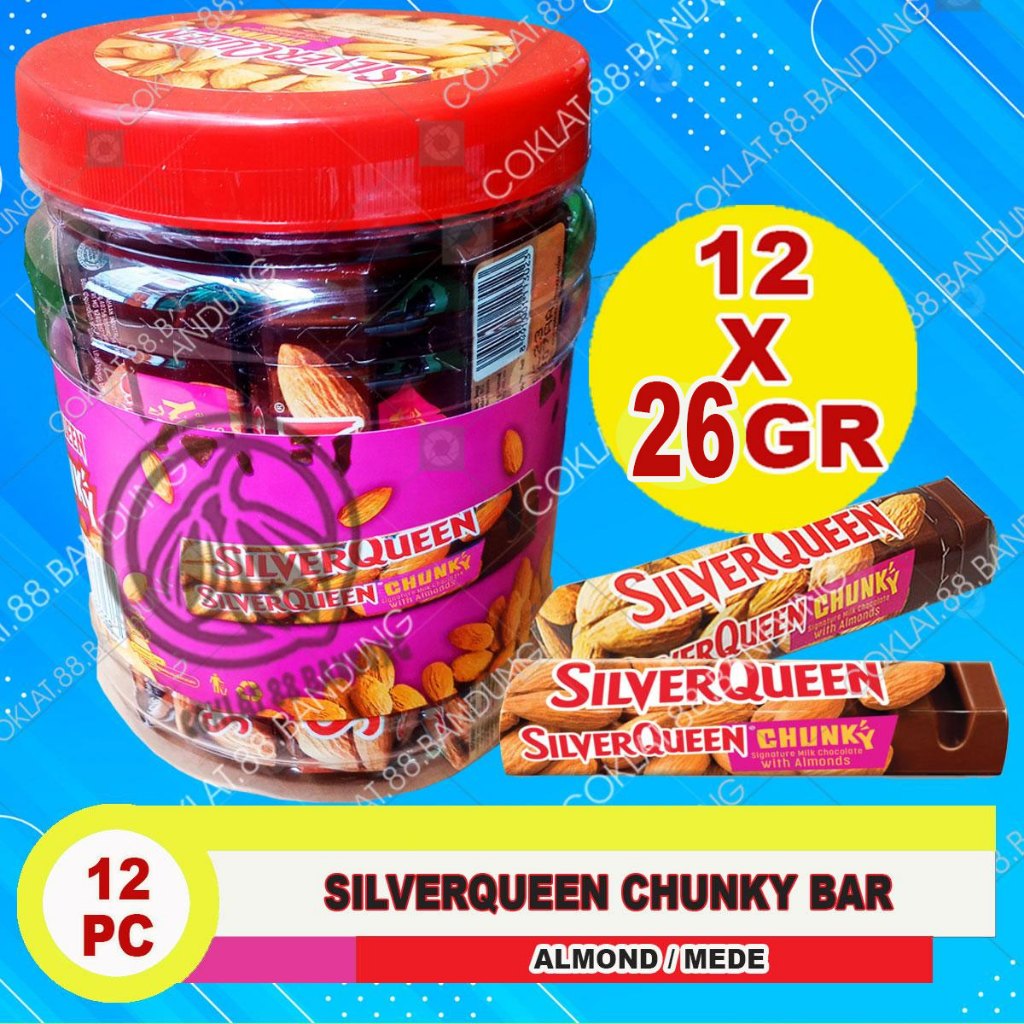 Jual SILVERQUEEN CHUNKY BAR 1 TOPLES 12 PCS X 26 GRAM ex 30gr, COKLAT ...