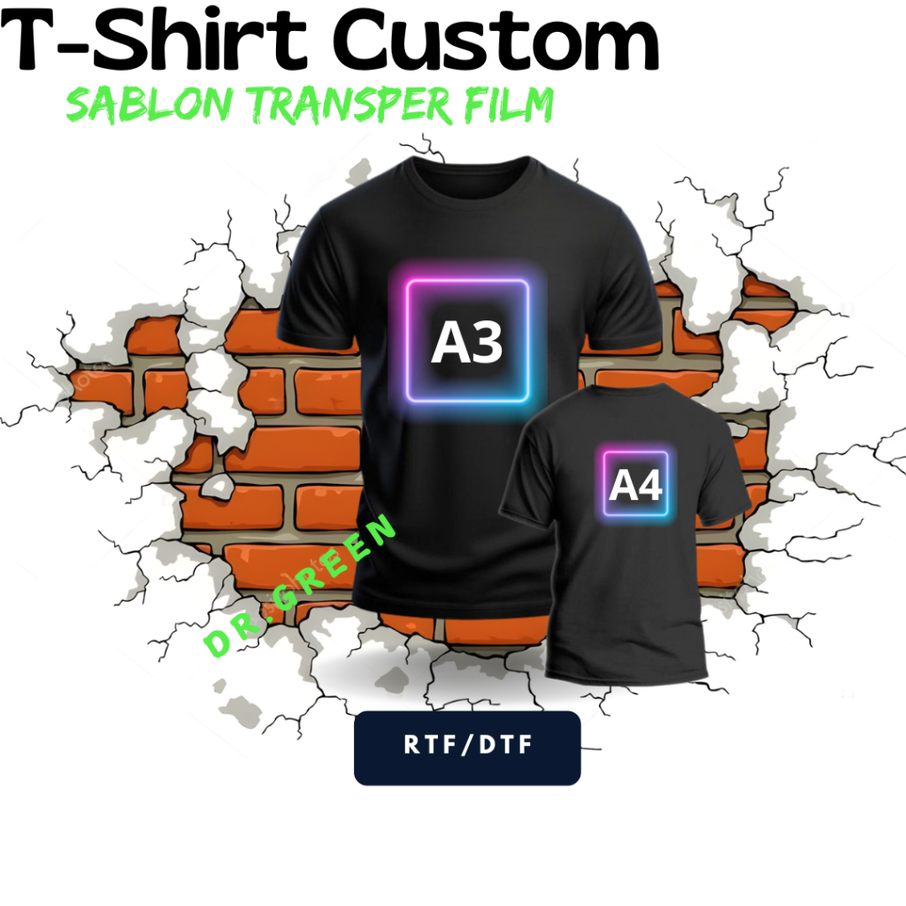 Jual REGULAR - Kaos Custom Sablon DTF PLASTISOL, RTF (Rubber To Film ...