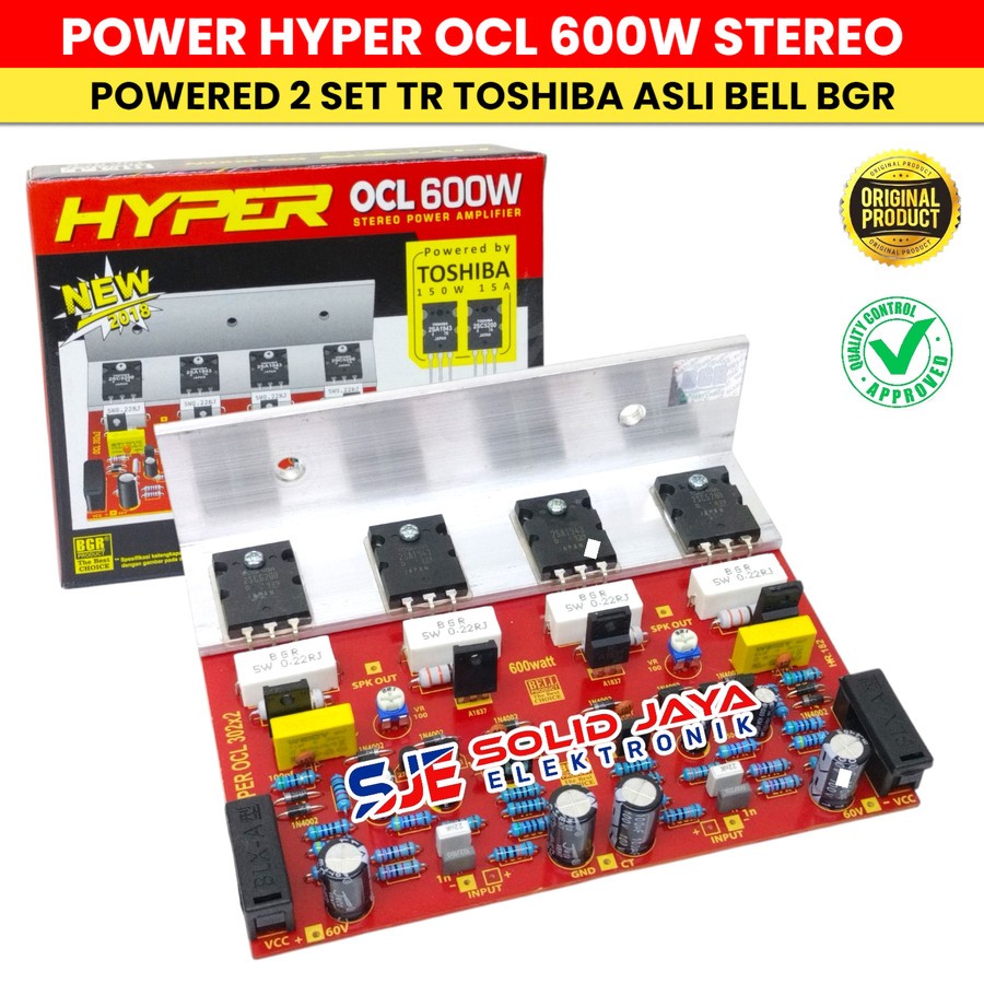 Jual KIT POWER HYPER OCL 600W STEREO TR FINAL TRANSISTOR TOSHIBA ASLI ORIGINAL 2SA1943 2SC5200 ...