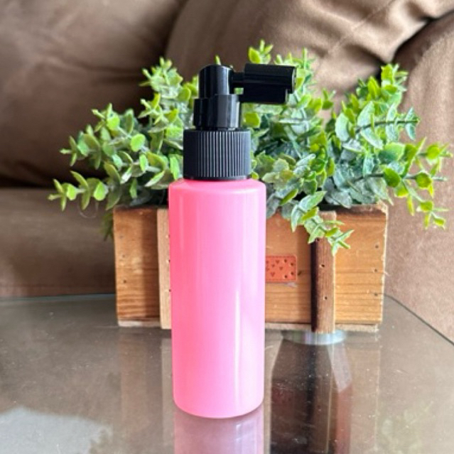 Jual botol 100 ml pet plastik sonya pink nozzle long spray hitam ...