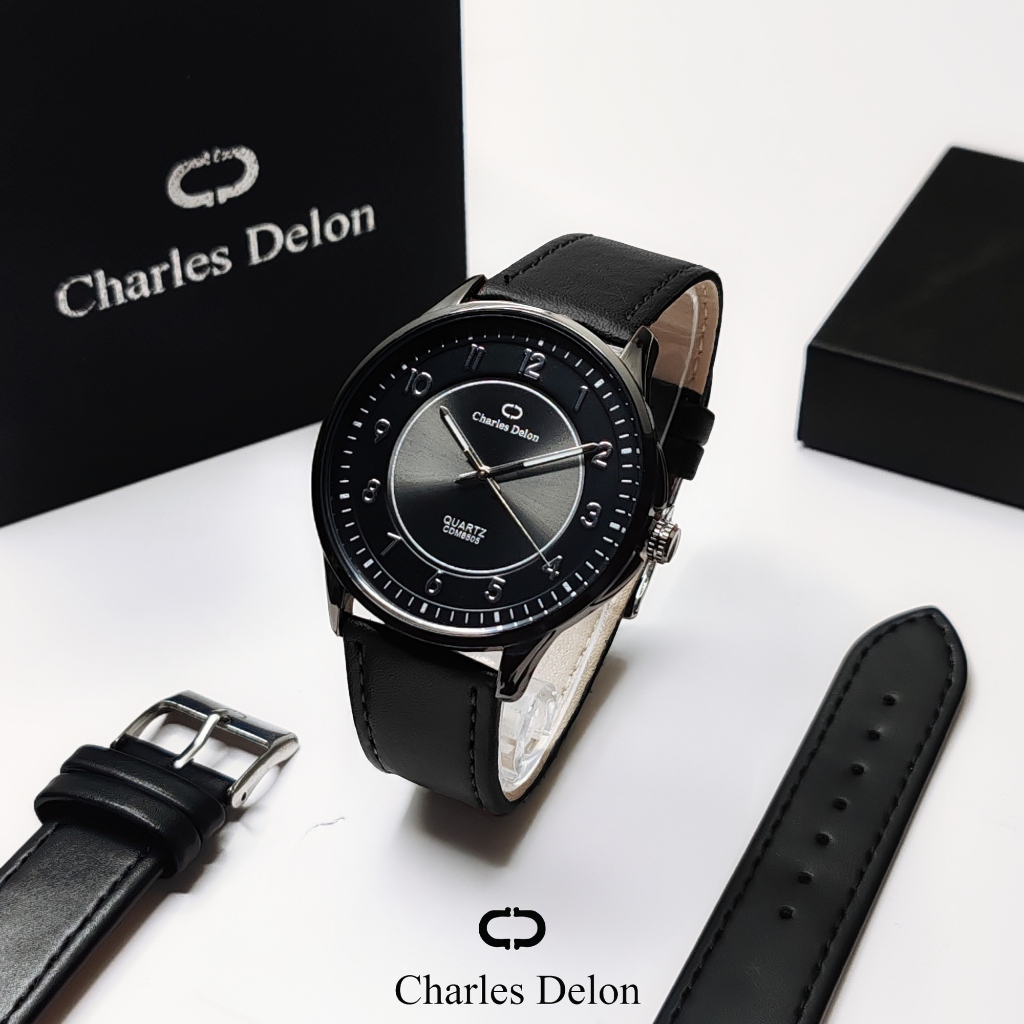 Jual Official CHARLES DELON Watch Free Box Original Jam Tangan Couple ...