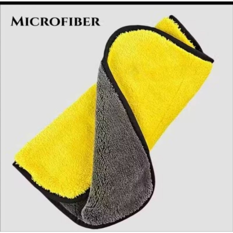 Jual KAIN LAP MOBIL MICROFIBER 30x60CM / KAIN LAP KUNING SERBAGUNA ...