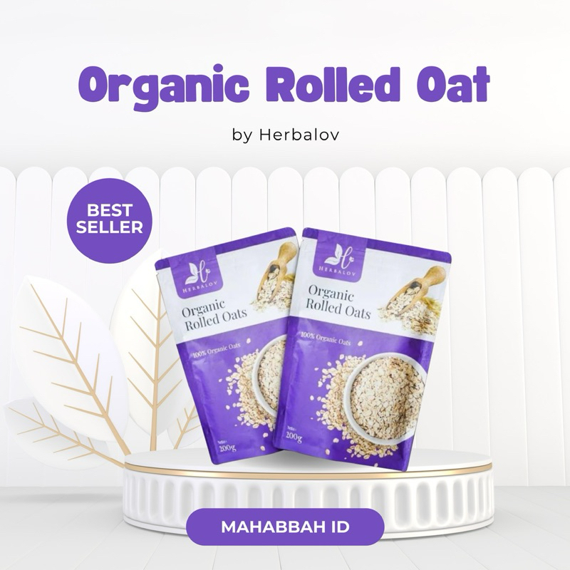 Jual Mahabbah | Organic Rolled Oat by Herbalov | Organic Oat Premium ...