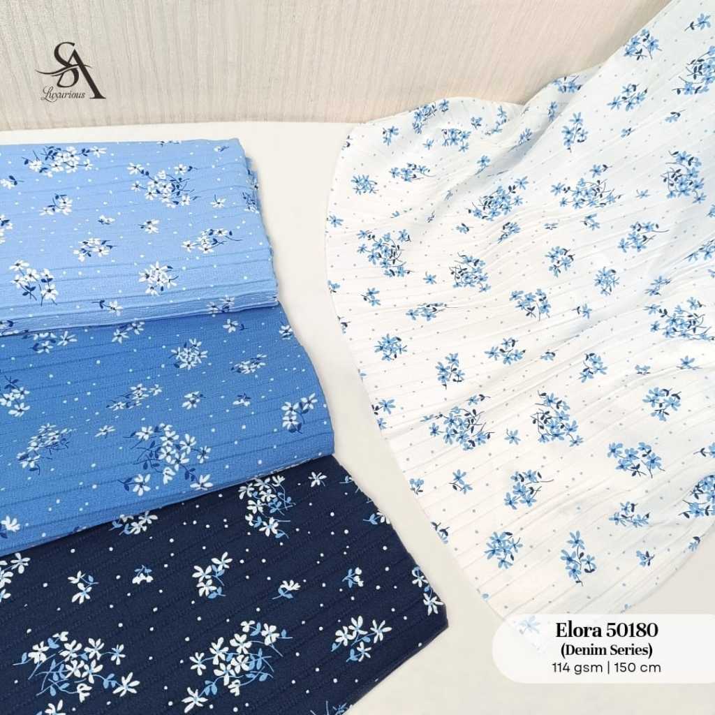 Jual Kain Knit motif bunga lebar 150 cm | Shopee Indonesia