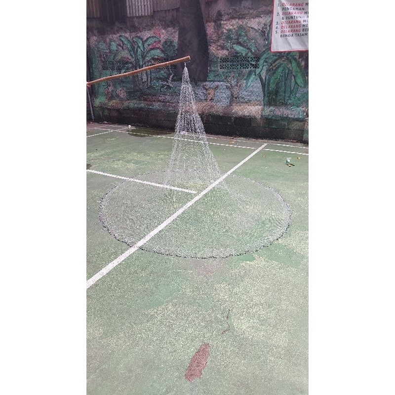 Jual Cuci gudang jala ikan dan udang 2,1 meter senar jala lempar, jala ...