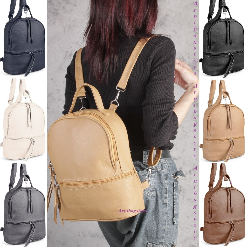 Jual Ransel Multifungsi Tas Ransel Wanita Kulit Sintetis Simple Tas ...