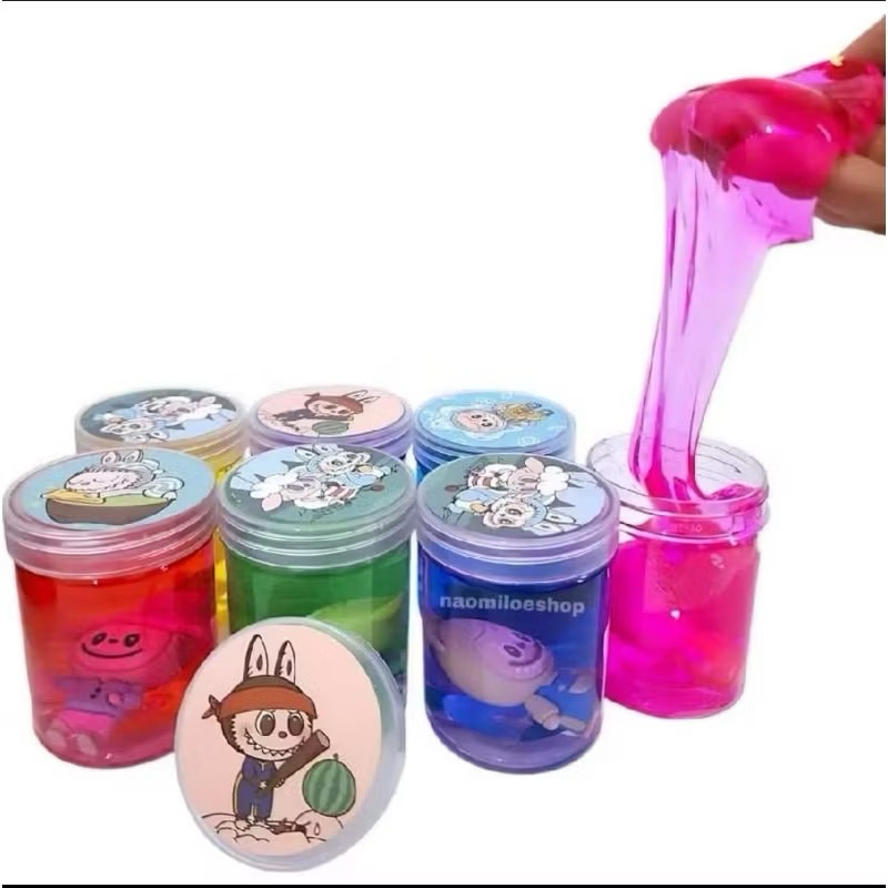 Jual SLIME SLEM CRYSTAL MUD LABUBU MAINAN ANAK JELLY WARNA WARNI ...