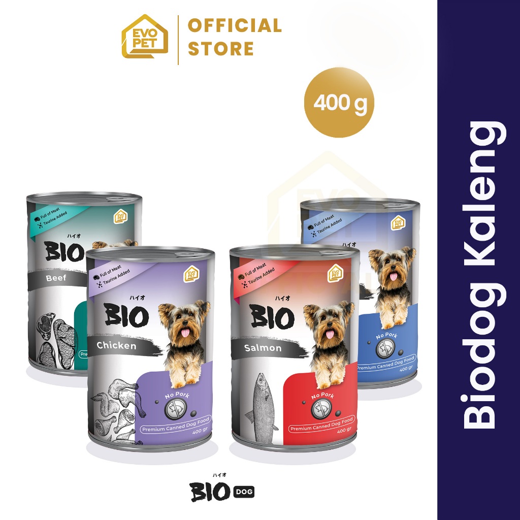 Jual BIO Dog Makanan Anjing Basah Kaleng 400gr | Shopee Indonesia